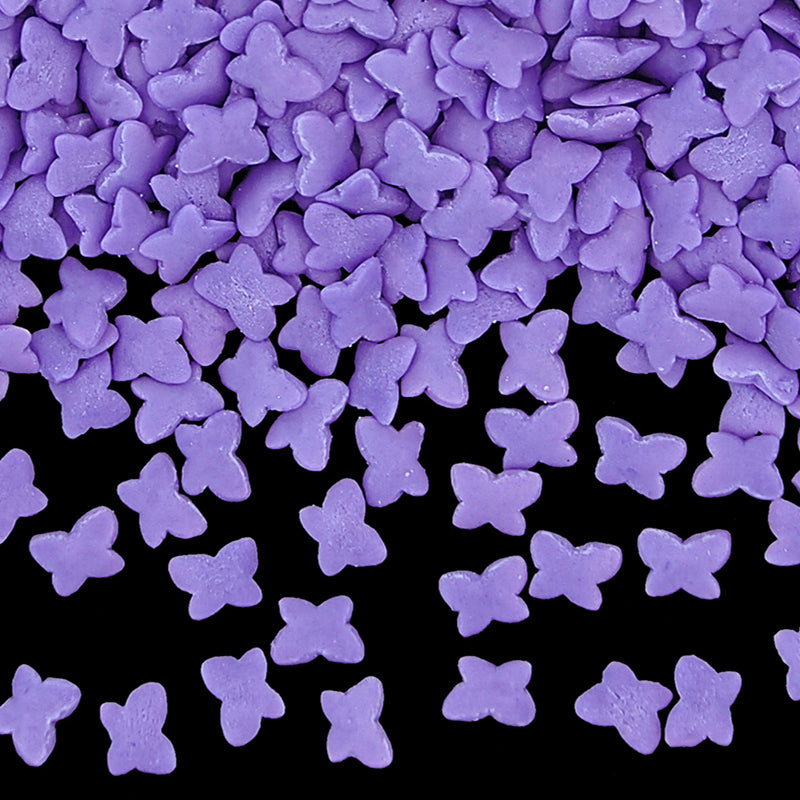 Purple Confetti Little Butterfly - Nut Free Halal Sprinkles Cake Decor ...